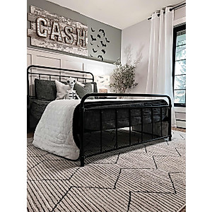 Hauteloom Casablanca Collection Living Room Bedroom Runner Rug - Cozy Moroccan Farmhouse Carpet - Black, Brown, Beige - 2'7" x 7'3"