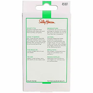 Sally Hansen Maximum Growth Treatment Clear 0.45 Ounce (13.3ml) (2 Pack)