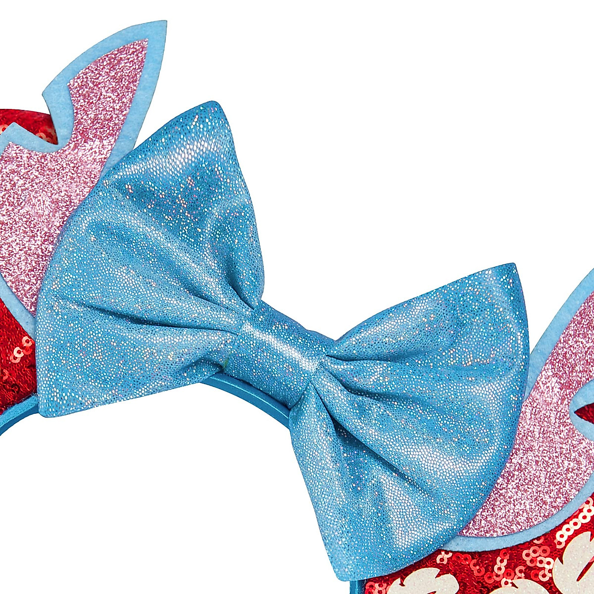 FANYITY Mouse Ears, Sequin Mouse Ears Headband for Boys Girls Women (Red)