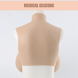 Noblelady Realistic Silicone Breast Form Silicone Filled Breastplat Huge Fake Boobs for Crossdresser Transgender Cosplay,#3,K Cup