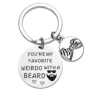 Guqqeuc Funny Valentines Day Gifts for Husband Boyfriend from Wife Girlfriend You're My Favorite Weirdo Keychain for His Hubby BF Anniversary Birthday Gifts for Him Fiance