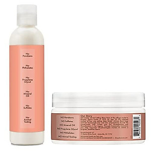 Shea Moisture Coconut & Hibiscus Kids Combo Pack - Includes Kids Curling Butter Cream, 6 Oz & Kids Curl & Shine 2-in-1 Shampoo & Conditioner, 8 Oz