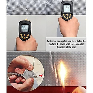 8 Rolls Aluminum foil Butyl Tape Aluminum foil Tape Tape Plumbing Tape Window Crack Tape Window weatherstrip Plumber Aluminum Tape for Duct Gutter sealant roof Patch car