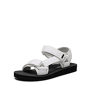 DREAM PAIRS White Sandals Women, Comfortable Walking Sandals with Arch Support, Athletic Hiking Sandals Outdoor, Soft Waterproof Sandals Beach Poolside Travel, White, Size 11, Sdsa2309W