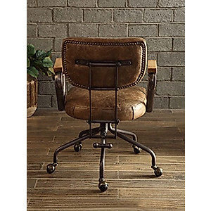 ACME Hallie Executive Office Chair - 92410 - Vintage Whiskey Top Grain Leather