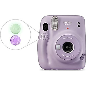 Fujifilm Instax Mini 11 Instant Film Camera with Automatic Exposure and Flash, Polaroid Camera, Fujinon 60mm Lens with Selfie Mirror, Optical Viewfinder - Lilac Purple (Renewed)