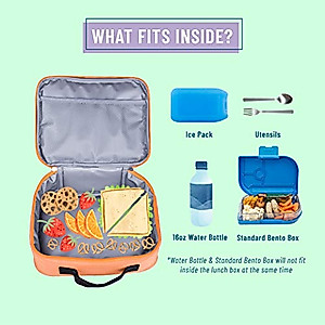 Wildkin Kids Insulated Lunch Box Bag for Boys & Girls, Reusable Kids Lunch Box is Perfect for Early Elementary Daycare School Travel, Ideal for Hot or Cold Snacks & Bento Boxes (Bengal Orange)