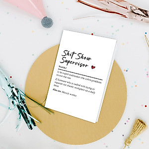 Nchigedy Funny Thank You Card for Supervisor, Hilarious Supervisor Leaving Card, Rude Birthday Card for Superior Boss