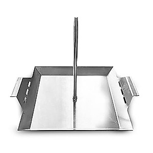 GRILLVANA Stainless Steel Vertical Skewer for Tacos Al Pastor, Shawarma, Kebabs- BBQ Grilling Accessory w/ 2 removable spikes (8.5” and 12”)- Use on Charcoal Grills or Stove- Handles, No Drip Plate