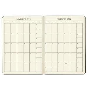 2024 Gallery Leather Desk Weekly Planner - Acadia Black - 8x5.5"