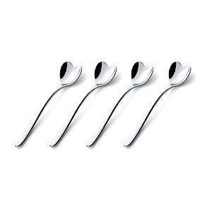 Alessi AMMI01CUS4 Big Love - Design Ice Cream Spoons Set in 18/10 Stainless Steel, Mirror Polished, 4 pieces