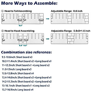 SELFIE CAT Acrylic Drawer Divider Board Set 40PCS Adjustable DIY Drawer, No Need to Cut, Organizer Separator for Socks Underwear Lipstick Kitchen Bedroom