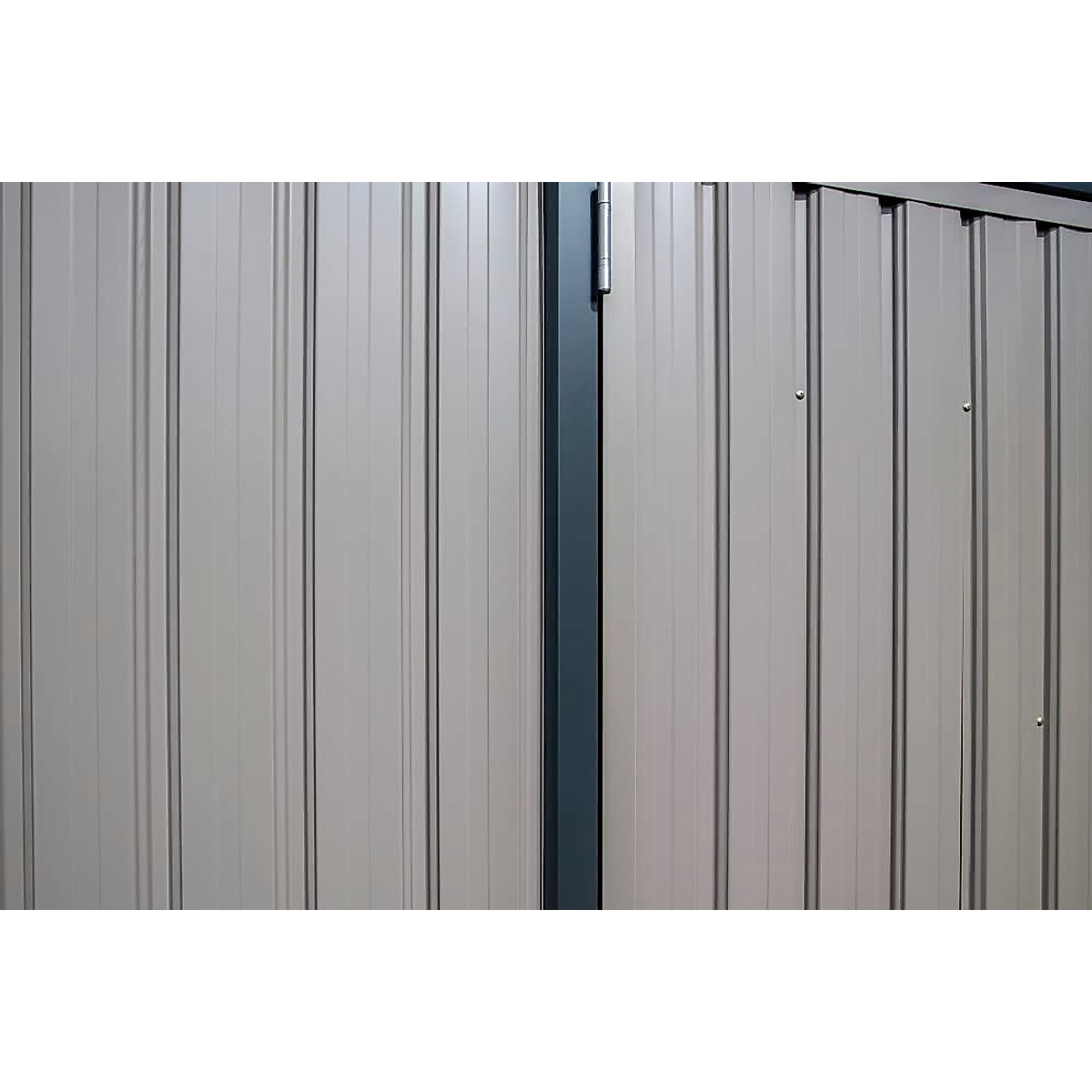 Cover-It 8x6 Metal Outdoor Galvanized Steel Storage Shed with Swinging Double Lockable Doors for Backyard or Patio Storage of Bikes, Grills, Supplies, Tools, Toys, for Lawn, Garden, and Camping, Tan