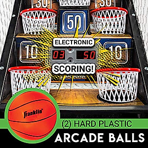 Franklin Sports Basketball Arcade Game - Table Top Bounce A Bucket Shootout - Indoor Electronic Basketball Gameroom Game for Kids
