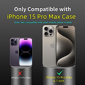 IYTRRYH for iPhone 15 Pro Max Case Kickstand with 2Tempered Glass Screen Protectors with Camera Cover&Magnetic Stand Ring Military Grade Drop Shockproof Heavy Duty Protection iPhone15Pro Max6.7‘’Black
