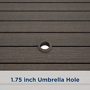 COSCO Outdoor Furniture, Patio Bar Table, Steel, Dark Brown