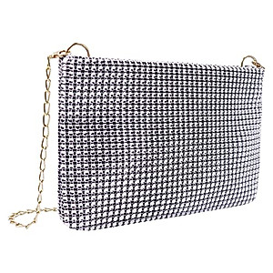Caviotess Bling Rhinestone Evening Bag for Women Crystal Crossbody Bag Clutch Purse for Party Wedding