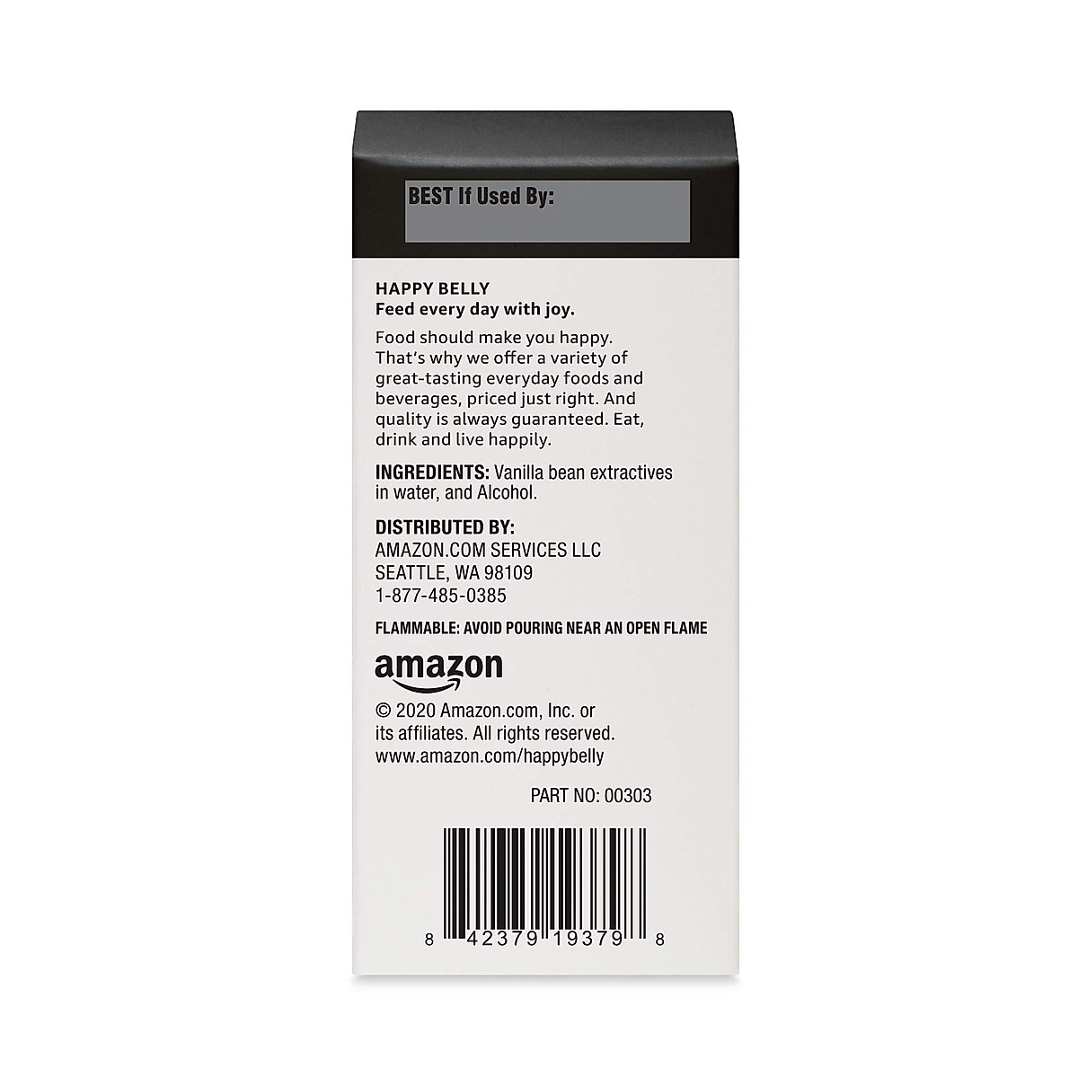 Amazon Brand - Happy Belly Pure Vanilla Extra, 1 fl oz (Pack of 1)