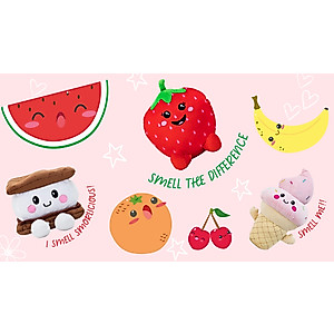 Unicorns & Robots Kids Cozy Fun Scented Plush Pillows, Smores