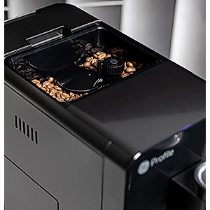 GE Profile Automatic Espresso Machine | Brew in Less Than 90 Seconds | 20 Bar Pump Pressure for Balanced Extraction | Five Adjustable Grind Size Levels | WiFi Connected for Drink Customization | Black