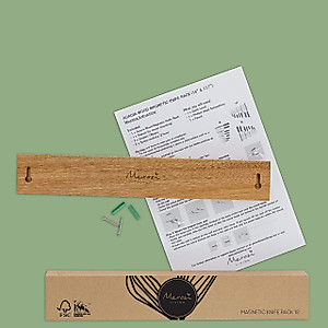 Premium 17.7 In Acacia Wood Magnetic Knife Holder For Wall - Knife Magnetic Strip - Stylish Magnet Knife Holder Strip - Kitchen Knife Magnetic Holder - Knife Storage - Knife Holder Magnet - Knife Rack