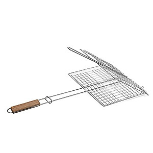 RvSky Garden kit BBQ Grill Basket Stainless Steel Rustproof Multipurpose Fish Grill Basket for Outdoor