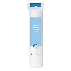 Amazon Basics Hypoallergenic 100% Cotton Rounds, 100 Count
