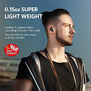 EarFun Wireless Earbuds Active Noise Cancelling Free Pro Bluetooth 5.2 Earbuds, in-Ear Headphones with 4 Mics, Clear Sound Deep Bass Earphones, Lightweight Fit, Low Latency, IPX5 Waterproof, 32Hrs