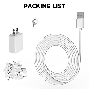 Ayotu 16ft/5m Camera Power Cord for Google Nest Cam (Battery), 5V 2A DC Outdoor Power Adapter Fast Charging with Weatherproof Charger Cable (NOT Include Camera), 1 Pack White