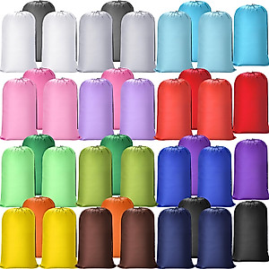 Sanwuta 40 Pcs Large Laundry Bags with Drawstring 38" x 24" Bulk Travel Laundry Bags Lock Closure Reusable Washable Bag for Dirty Clothes College Dorm Apartment Camp(Mulitcolor)