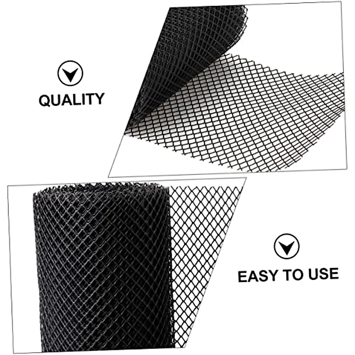 DOITOOL 1 Set Anti-Falling Net Roof Gutter Guard Mesh Fence Net Cover Mesh Strainer Downspout Filter Plastic Fencing Sink Nets Plastic Gutter Guard Plastic Gutter Guard Net Mesh Black Leaf