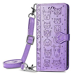 HUANGTAOLI Crossbody Shoulder Strap Phone Case for Oppo Reno4 Pro 5G, Magnetic Closure Kickstand Flip Phone Case for Oppo Reno4 Pro 5G