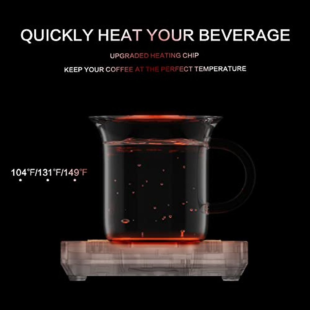 SEALON Mug Warmer for Desk with Auto Shut Off Electric Mug Warmer Office Home Use Cup Warmer Plate for Coffee Milk, Tea, Water, Christmas/Birthday Gift…