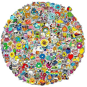 300 Pcs Cute Stickers for Kids, Water Bottle Stickers, Vinyl Aesthetic Stickers, Waterproof Stickers for Laptop Skateboard Scrapbook Animal Kawaii Teacher Computer Hydroflask, Mixed Colorful Sticker Packs for Teens Girls Kids Adults.