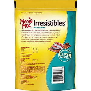 Meow Mix Irresistibles Soft Cat Treats, Salmon, 12 Ounce (Pack of 5)