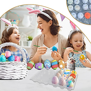 KUKLIPJIM 150 Pack Bulk Egg Cartons, Clear Plastic Chicken Egg Holders, Egg Tray Carton Holder for Home & Kitchen, Farm & Market Use, An Eco-Friendly Egg Storage Solution, 12 Grids