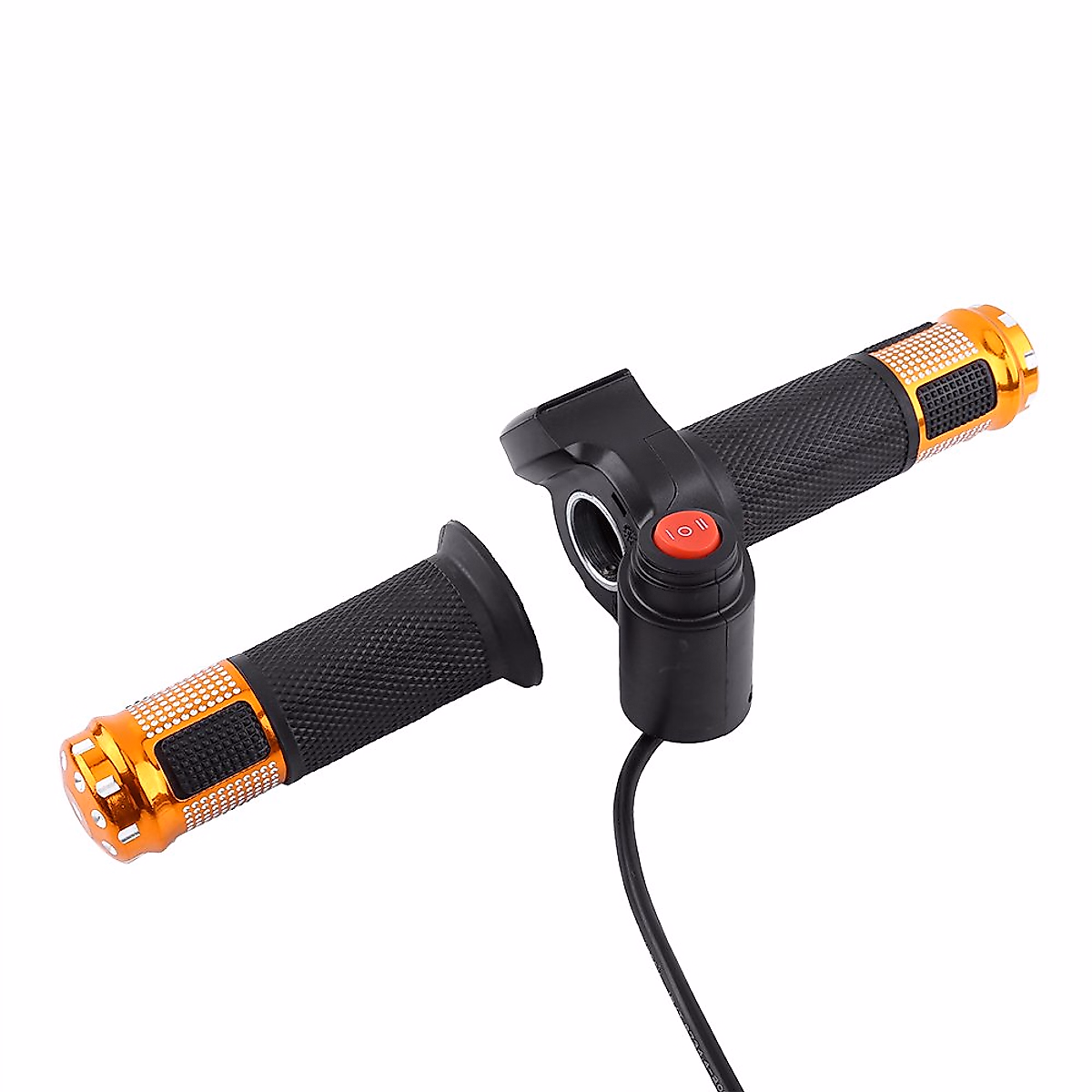 Yosoo 3 Gears Speed Switch Bike Grips Cover with Led Display Sn Accelerator Handle for Electric ycle (Gold&Black) Electric Thumb Throttle 3 Speed Throttle Grip for Electric Bikes