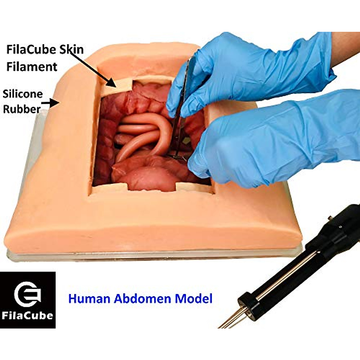 Skin/Flesh PLA 3D Printer 1.75mm Filament 1kg - FilaCube PLA 2 Light Skin Color Tone 1.75 mm 1 kg 3D Printing Plastic Filament Supply for Human Organ Model Body Girl Toy epidermis [Made in USA]