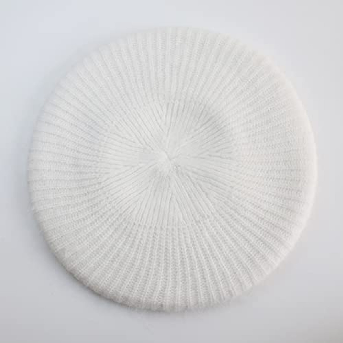 AICHUAN Womens Winter Beret Hat, Angora Wool Knit French Hat Warm Casual Slouchy Beanie Cap (White)