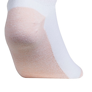 adidas Women's Superlite Linear 3.0 No Show Socks (6-Pair), White/Bliss Pink/Clear Onix Grey, Medium