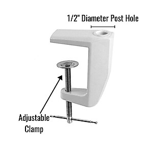 Pro Magnify - Magnifier Lamp Clamp Mount - Work Light Mounting Bracket / Clamp for Desk Magnifying Light