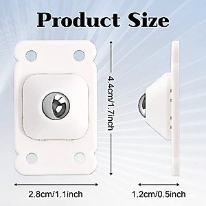 32 PCS Self Adhesive Caster Wheels,Mini Swivel Wheels Stainless Steel Paste Universal Wheel,360 Degree Rotation Sticky Pulley,Small Adhesive Wheels for Furniture Storage Box Trash Can (White)