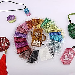 1 Set Glitter Powder Sequins Flakes Resin Epoxy Mold Filling Sequins for Nail Art Decoration DIY Jewelry Making