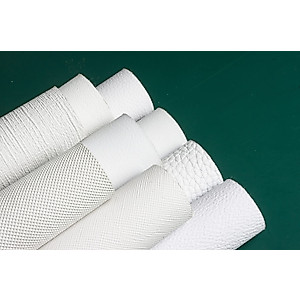 White Faux Leather Sheets for Crafts, 9PCS/Set 8.3" x 12"(21cm x 30cm) A4 Synthetic Leather Fabric Sheets for Leather Earrings Bows Making PU Glitter Fabric Leather for DIY Projects(All White)