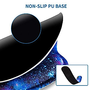 AORTDES Memory Foam Set Ergonomic Keyboard Mouse Pad Wrist Support - Keyboard Wrist Rest for Computer/Laptop/Gaming/Office - Comfortable & Lightweight for Easy Typing & Pain Relief(Gorgeous Galaxy)