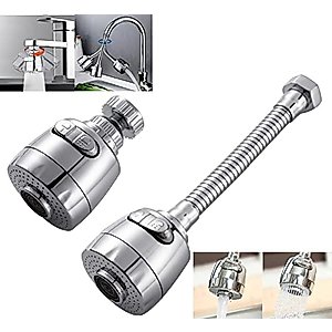 Furiencindy 2 faucet sprayer attachment, rotatable 360° faucet, with removable hose adapter attachment,splash-proof extension faucet, booster shower and water saving device, with two adjustment modes.