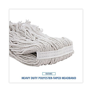 Boardwalk BWK4032C Value Standard Cotton Mop Head - White (12/Carton)