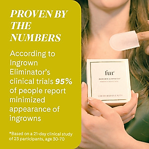 Fur Ingrown Eliminator- Post Hair Removal Care to Soothe Irritation and Eradicate Bumps - 12 Wipes