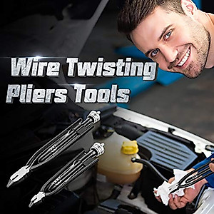 2 Pieces Aircraft Safety Wire Twisting Pliers Tools Wire Twist Pliers 9 Inch 6 Inch Lock Twister Safety Wire Pliers for Aircraft Auto Industry (Black)