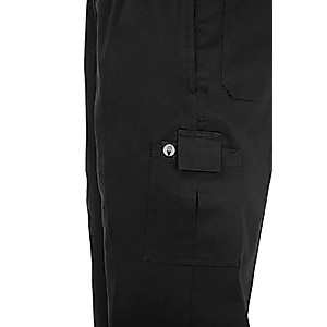 Chef Works Men's Cargo Chef Pants, Black, Medium